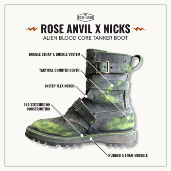 Alien Blood Core Tanker Boot – Rose Anvil